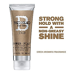 TIGI Bed Head for Men Power Play Firm Finish Gel, 6.76 Fluid Ounce
