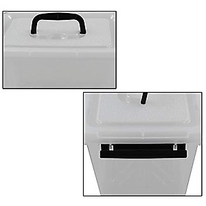 Wekioger Plastic Storage Bins for Multiuses/Clear Latching Box (12Qt, 6Qt, 3.5Qt)