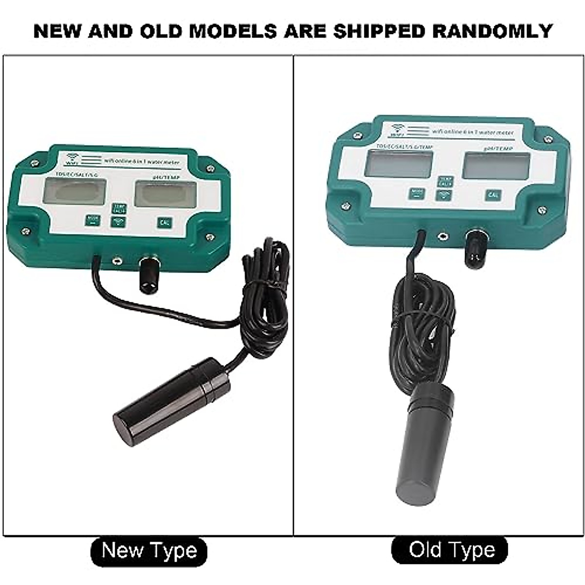 Water Quality Meter High Precise Water Quality Detector 6 in 1 PH TDS EC SG Salt Temperature Tester Continuous Monitor Meter