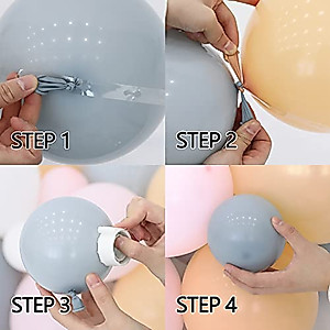 Boho Balloon Arch Pink And Blue Balloons For Gender Reveal Baby Shower White Dusty Light Nude Retro Apricot Decorations Kit Garland