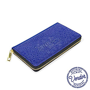BBGreek Zeta Phi Beta Paraphernalia - Vegan Leather Zip Wallet - Sorority Gifts for Women - Official Vendor