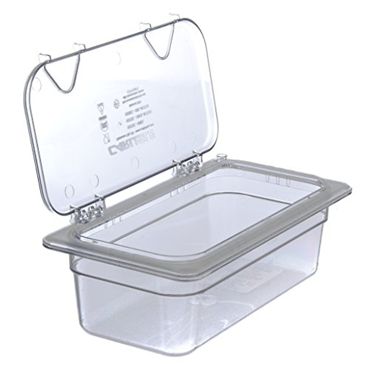 Carlisle FoodService Products Plastic Food Pan 1/3 Size 4 Inches Deep Clear (Pack of 6)