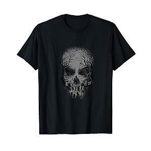 The Haunted Mansion Skull Shaped Graveyard Wide Shot T-Shirt