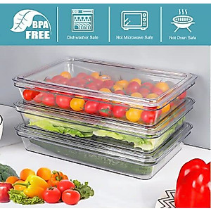 TLC Depot Fridge Organizer Food Storage Containers – 3 Clear Refrigerator Organizer Bins with Lids Stackable Containers – Shatterproof Plastic Fridge Organization and Storage Containers for Pantry