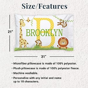 Let's Make Memories My Own Name Pillowcase, Personalized with Name, Polyester, Plush Fleece - Sports