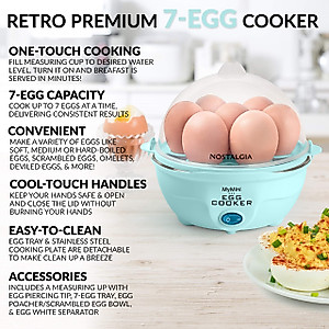 Nostalgia 3-in-1 Breakfast Station with Electric Egg Cooker - Includes Coffee Maker, Griddle, and Toaster Oven