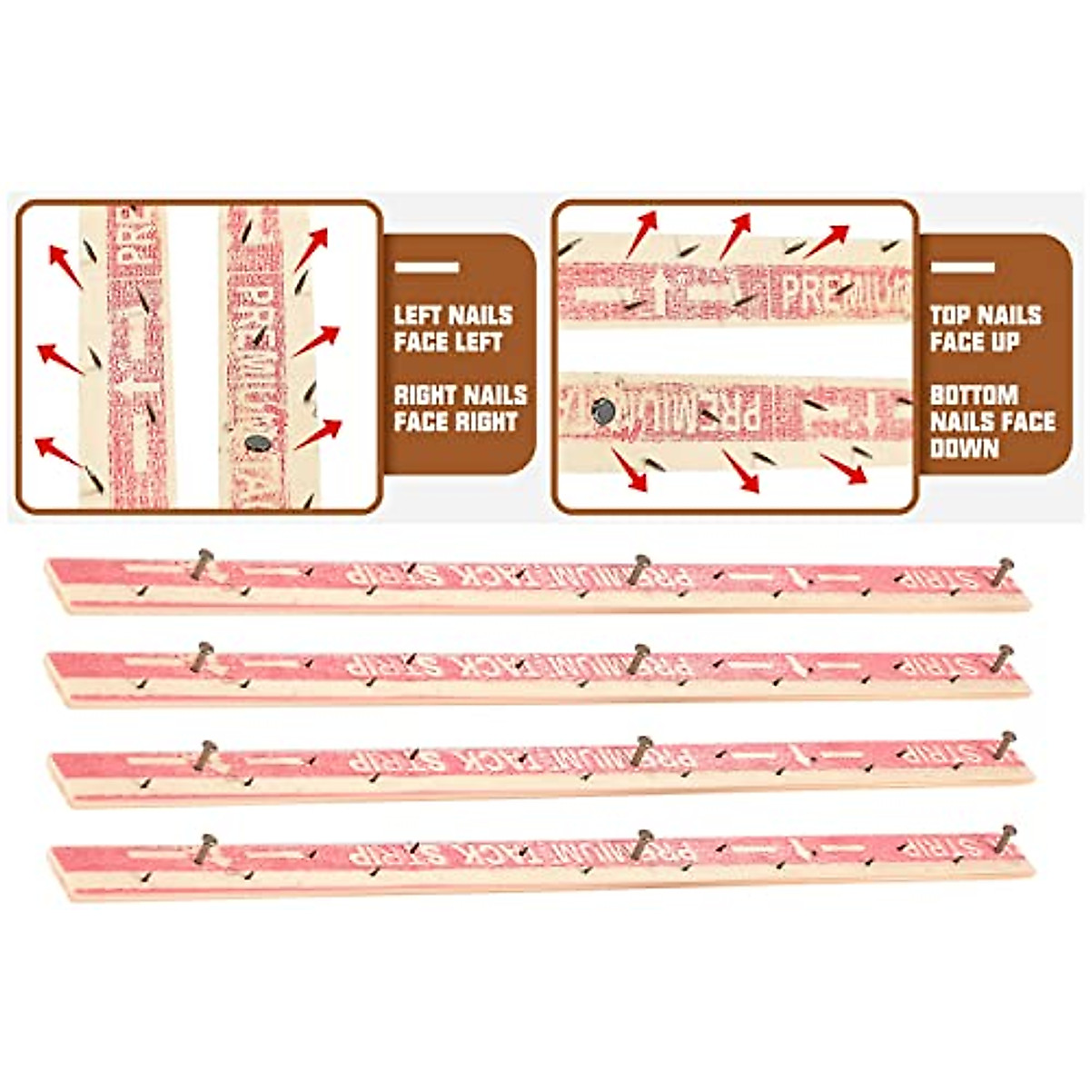 Tufting Wooden Frame for Rug Making Kit Suitable for Electric Carpet Gun Tabletop/Stand Display DIY Crafts Table Stand Frame Tapestry Making Tool, 4PCS Tack Strip