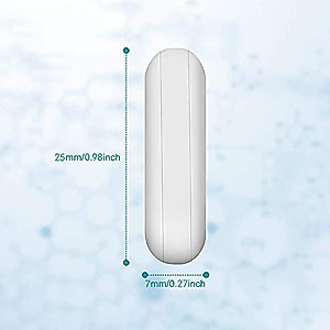 HaoDatong 25mm(0.98 inch) PTFE Magnetic Stirrer Mixer Stir Bar,White Color,Stir Rod Magnetic,Laboratory Bar,Stir Plate Magnet ,Stir Plate Bar,10 Pcs Set