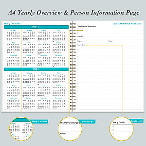 Undated Planner Pro - 8.5" x 11" Weekly & Monthly Planner to Achieve Goals & Increase Productivity, 12 Months Undated Agenda Daily Planner, Start Anytime, Rose Leaf