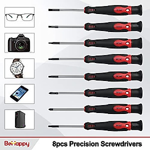 BEHAPPY 118PCS Magnetic Screwdriver Set, Screwdriver Set with Plastic Racking, Precision, Slotted, Phillips, Hex, Pozidriv, Torx Screwdriver Set and Magnetizer Demagnetizer DIY Tools for Tools Gift