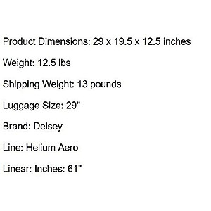 DELSEY Paris Helium Aero Hardside Expandable Luggage with Spinner Wheels, Blue Cobalt, Checked-Large 29 Inch