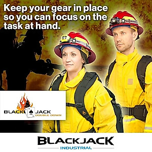 Blackjack Industrial Double Down Fire Helmet Clips for Headlamps and Goggles | Retention Strap System | Holds Headlamp and Eye Protection Straps | Heat Resistant (Pack of 4 Clips)