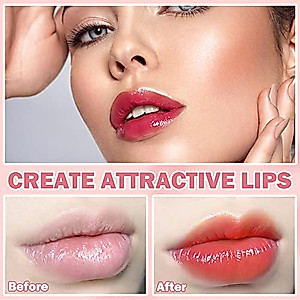 CAHIUYOA Lip Tint Stain Set,Korean Long Lasting Moisturizing Waterproof,High Pigment Multi-use and Cheek Tint,Natural Makeup tinta para labios(#01#02)