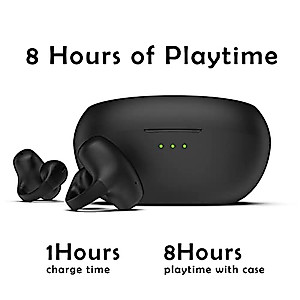 Wireless Ear Clip Bone Conduction Headphones Bluetooth Earclip Bone Conduction Earbuds Head Set Waterproof Clip On Open Ear Headphones Wireless Bluetooth Bone Conducting Ear Buds for iPhone Android