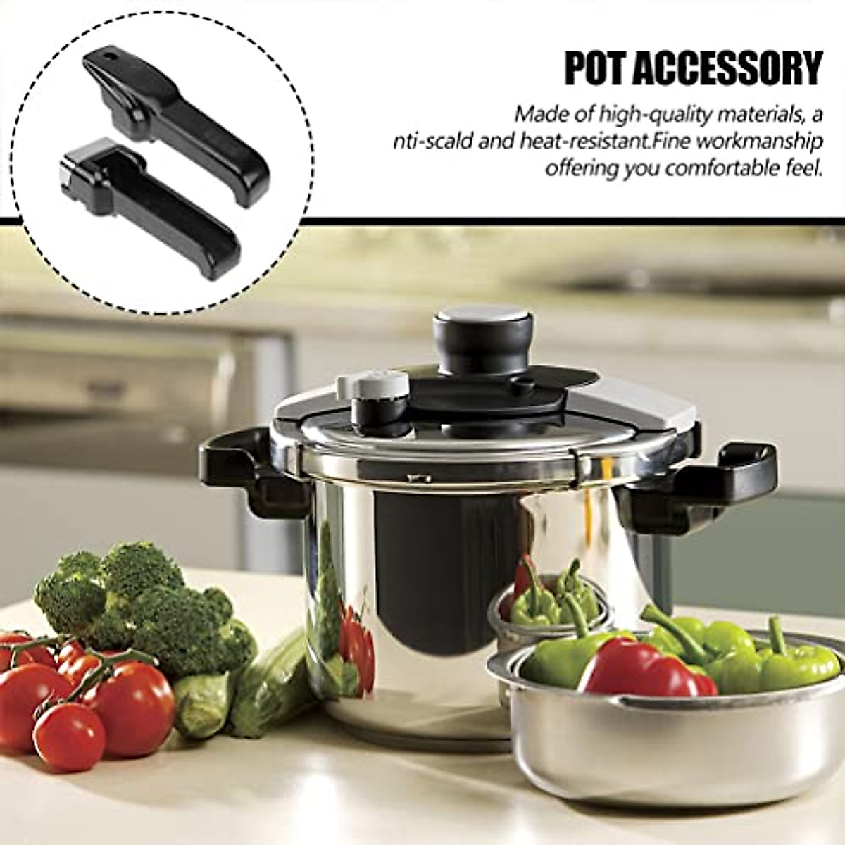 Hemoton Griddle Accessories Griddle Accessories Pressure Cooker Cover Handle Pressure Canner Handle Pan Handle Holder Hot Pot Grip Pressure Cooker Accessories for Cooker Steamer Pot Ollas