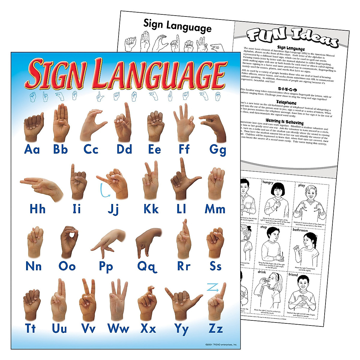 Trend Enterprises Sign Language Learning Chart, 17" x 22", Multi, (T-38039)