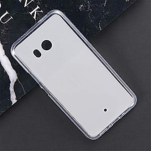 Shantime HTC U11 Case, Scratch Resistant Soft TPU Back Cover Shockproof Silicone Gel Rubber Bumper Anti-Fingerprints Full-Body Protective Case Cover for HTC U11 (White)