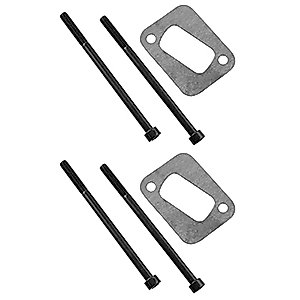 LQ Industrial 2PCS Muffler Exhaust Gasket with 4PCS Bolts for Husqvarna Chainsaw 340 345 346XP 350 351 353