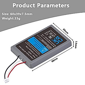 PS5 Controller Battery Replacement, 2 Pack 2650mAh Lip1708 Battery PS5 for Sony PS5 Playstation 5 DualSense CFI-ZCT1W Wireless Controller