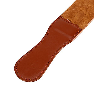 Barber Strop Leather, Leather Strop for Straight Sharpening and Smooth, Sharpening Strap,8.5" Straight Strops Cow Leather Sharpening Strap Straight Leather Strop