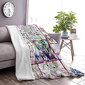 Gifts for Mom from Daughter Birthday Mom Gifts Elephant Mom Blanket - Soft Throw Blankets for Couch Bedroom