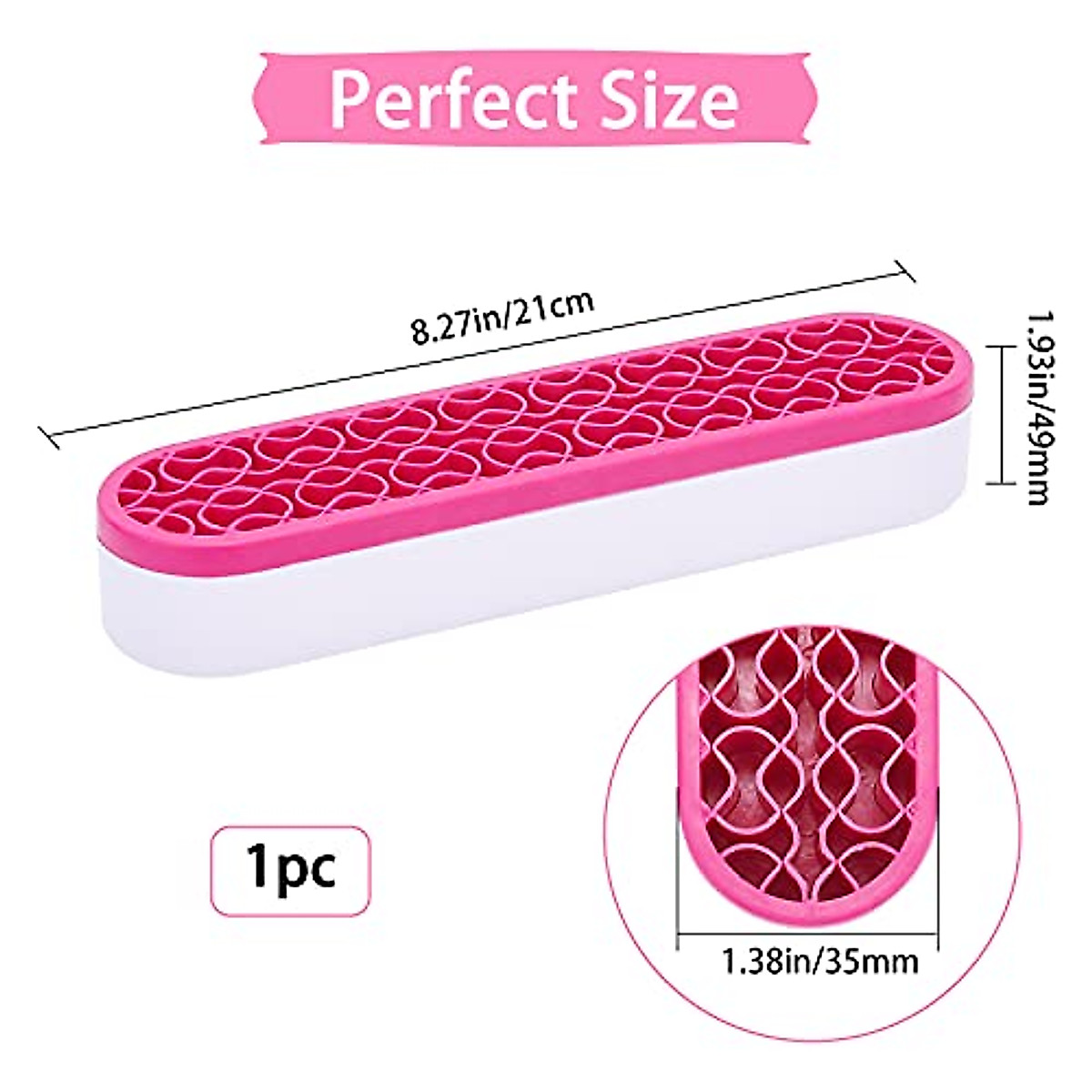 GORGECRAFT Multipurpose Sew Desktop Organizers Silicone Make Up Brush Holder Cosmetic Storage Box Craft Tool Supplies Stash and Store for Pen Pencils Brushes Tools(Hot Pink)