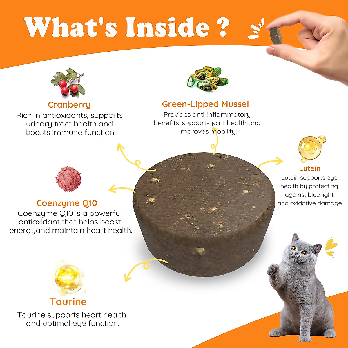 Munchy Chomps 11-in-1 Munch for Cats - Comprehensive Health Support with Multivitamins - Supports Immune, Joint, Skin & Digestive Health - Prevents Hairballs (Salmon)