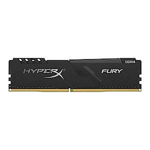HyperX Fury 8GB 2666MHz DDR4 CL16 DIMM 1Rx8 Black XMP Desktop Memory Single Stick HX426C16FB3/8