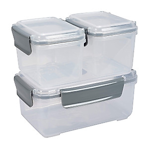 Unknown1 Kitchen Details 12 Piece Airtight Food Storage Container Set 10.04" X 7.48" 3.35" Clear Plastic