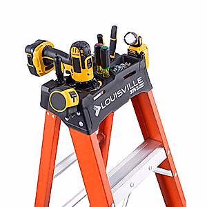 Louisville Ladder 8-Foot Fiberglass Step Ladder, 375-Pound Load Capacity, Type IAA, FS1408HD