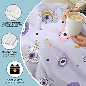 Evil Eye Pattern Throw Blanket Super Soft Fuzzy Plush Fluffy Blanket for Gifts,Bedding Quilt Home Decor for Couch Sofa Bed All Season,30"x40" for Pets