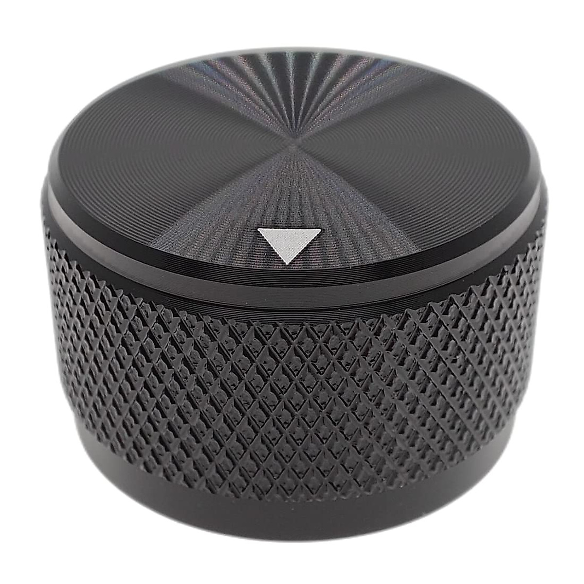 Szliyands 2 Pack Aluminum Rotary Electronic Control Potentiometer Knob,for 0.23'' Diameter Shaft, 0.98'' Dia, 0.61'' H, Guitar Knob, Audio knob, Volume Control Knob(Black)