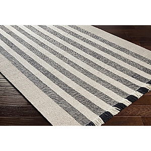 Mark&Day Wool Rugs, 2x8 Lavant Modern Black Runner Area Rug, Black Beige Brown Carpet for Hallway, Kitchen, Bedroom or Living Room (2'6" x 8' Runner)