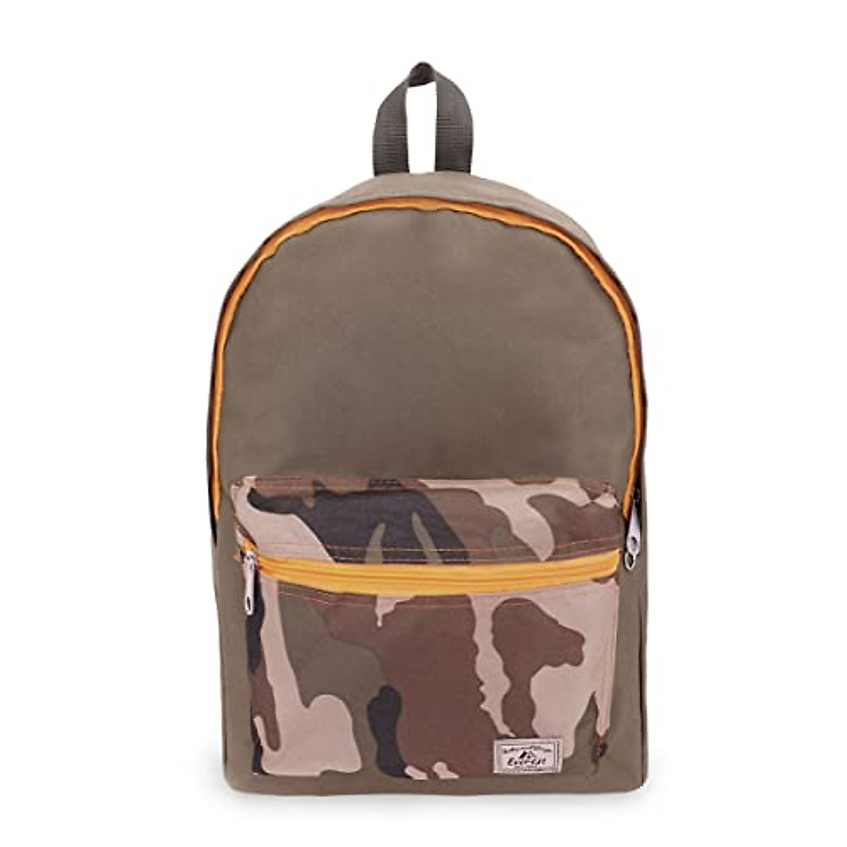 Everest Basic Color Block Backpack, Olive/Camo, One Size