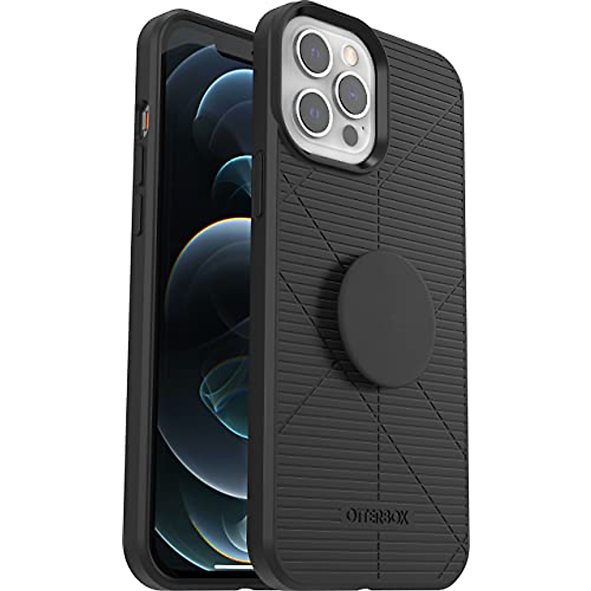 OtterBox + Pop Case for iPhone 12 & iPhone 12 PRO (ONLY) Non-Retail Packaging - Black