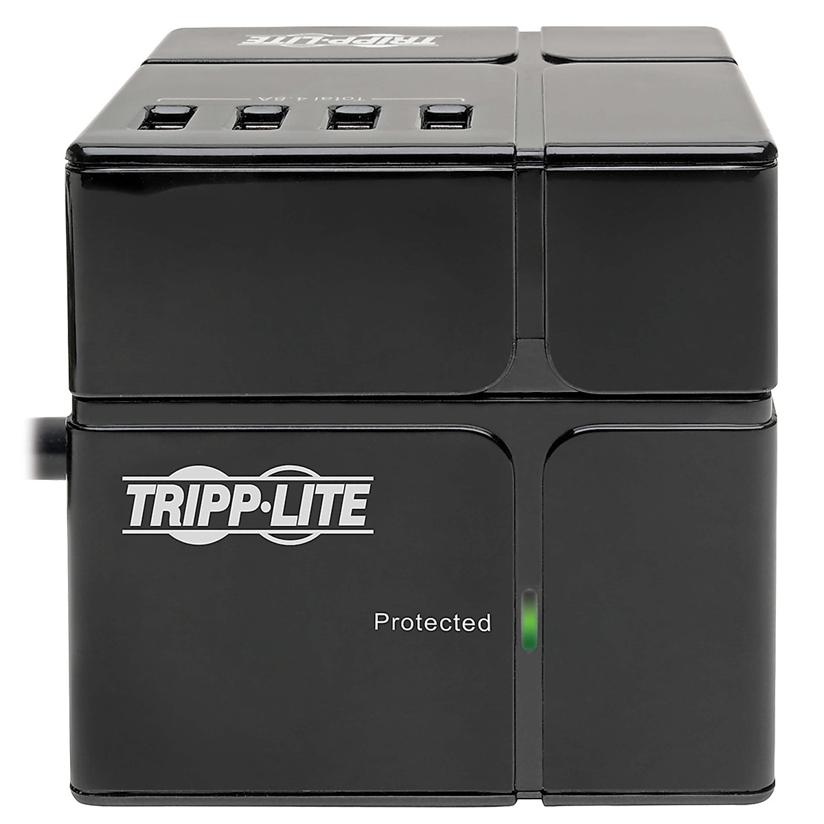 Tripp Lite Safe-IT Cube Surge Protector & Charging, 3-Outlets, 6-USB Ports, 8ft / 2.4M Cord, 50,000 Insurance & Limited Life Manufacturer's Warranty (TLP368CUBEUAM)