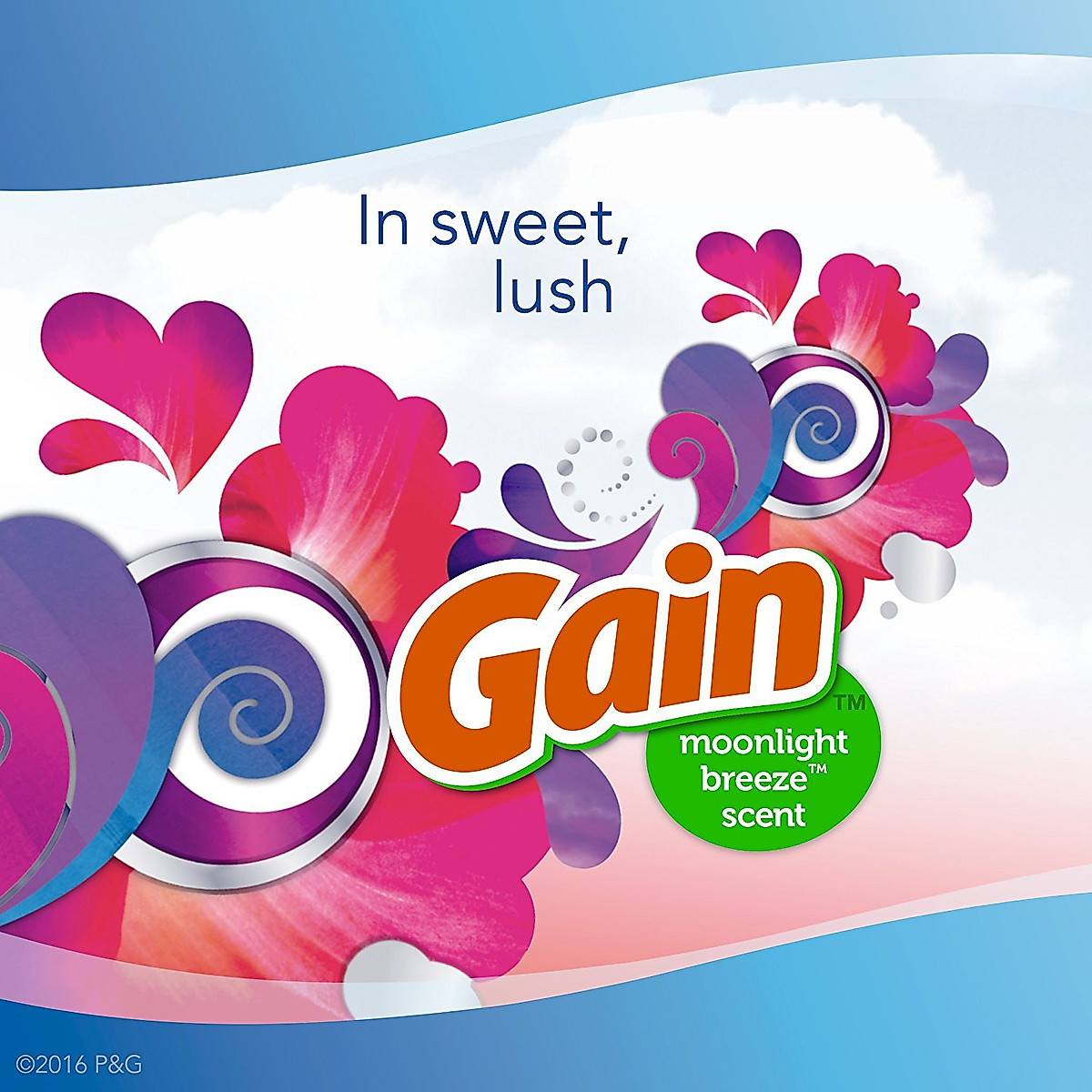 Febreze Air Refresher - with Gain Moonlight Breeze Scent - with New OdorClear Technology - Net Wt. 8.8 OZ (250 g) Per Bottle - Pack of 2 Bottles