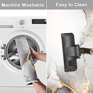 OBUSATT Marble Kitchen Rug and Mat Non-Slip Washable Marble Farmhouse Mats for Absorbent, Easy Clean Thick Kitchen Mat Set for Home, Office, Sink, Laundry Floor