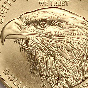 2022 1/10 oz American Gold Eagle Coin Brilliant Uncirculated with Original United States Mint Box and Certificate of Authenticity $5 BU