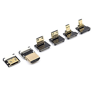 FPVKing FPV for HDMI-compatible Flat Ribbon Cable with Standard, Mini and Micro Connectors Bundle Set for Multicopter Aerial Photography
