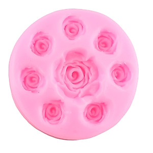 Mujiang Rose Flower Silicone Molds Daisy Fondant Mold Flower Orchid Cake Decorating Molds Set Of 4
