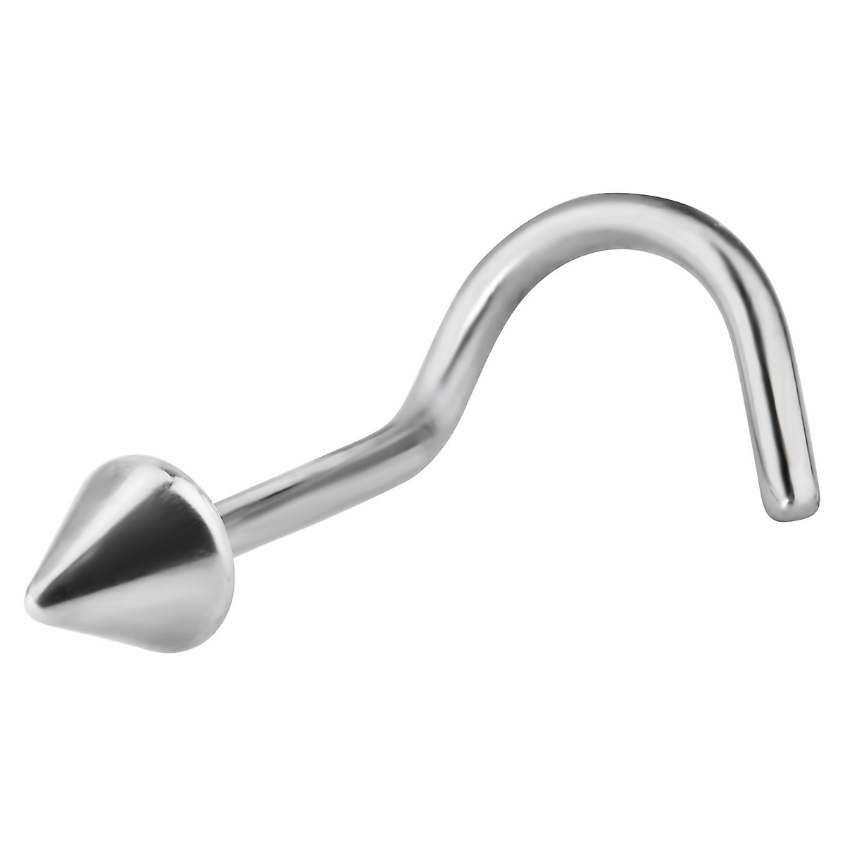 Forbidden Body Jewelry 20g Surgical Steel Nose Screw with Steel Spike