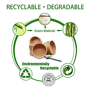 TOPtoper 24 Oz Large Paper Bowls, 90 Pack Disposable Soup Bowls Plastic Free Party Supplies for Hot/Cold Food, Soup (24 OZ)