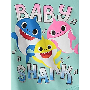 Pinkfong Baby Shark Toddler Girls Crossover Long Sleeve Top Legging Set Blue 5T