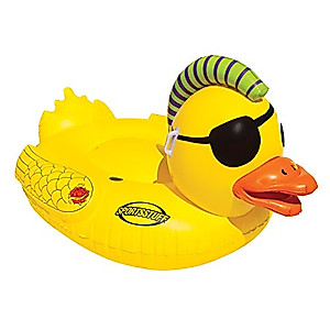 SportsStuff PUNK PIRATE DUCK Pool and Lake Float, Yellow, 70 inches