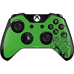 Skinit Decal Gaming Skin Compatible with Xbox One Controller - Officially Licensed Warner Bros Green Lantern Comic Pop Design