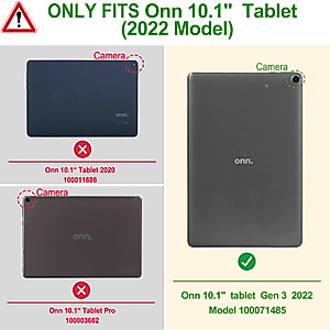 JKhandy Case for Onn. 10.1'' Tablet Gen 3 (2022 Model:100071485) - Folio PU Leather Stand Cover with Pencil Holder, Glitter Pink-1