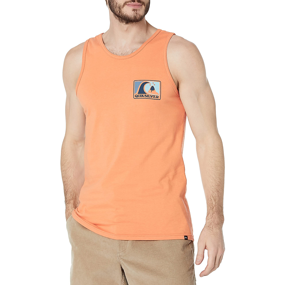 Quiksilver Men's Mellow Bubble Tank Tee Shirt, Copper TAN, Medium