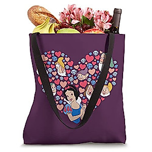 Disney Snow White and the Seven Dwarfs Heart Valentine's Day Tote Bag