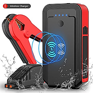 Jump Starter 3000A, Car Battery Jumper Starter Portable, 12V Jump Start Battery Pack up to 7.2L Gas or 8.0L Diesel Engine Jump Starter with Wireless Charging/Power Bank/QC3.0/LED Light